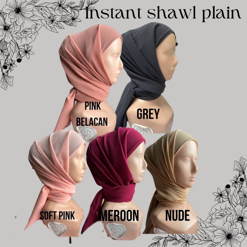INSTANT SHAWL THE ASNA GEROBOK | Shopee Malaysia