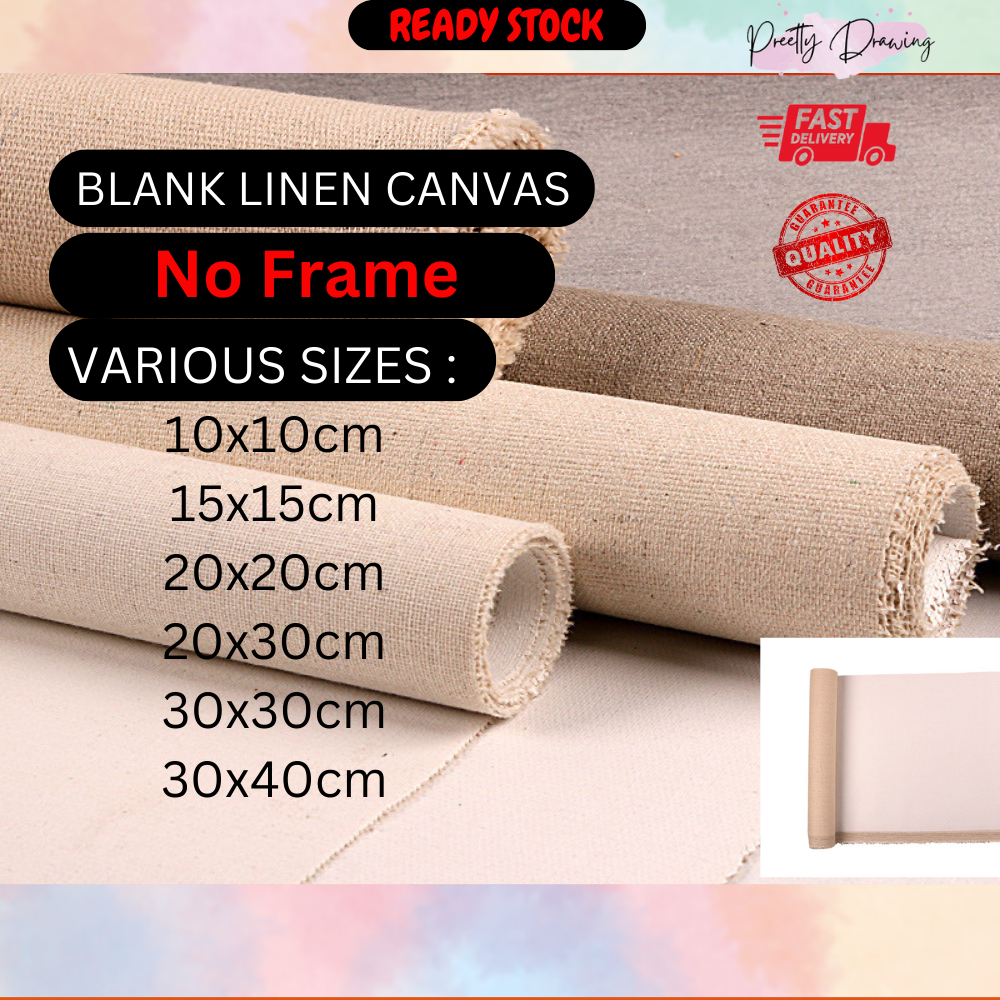 Linen Blend Primed Blank Stretched Canvas Layer Oil Painting acrylic ...