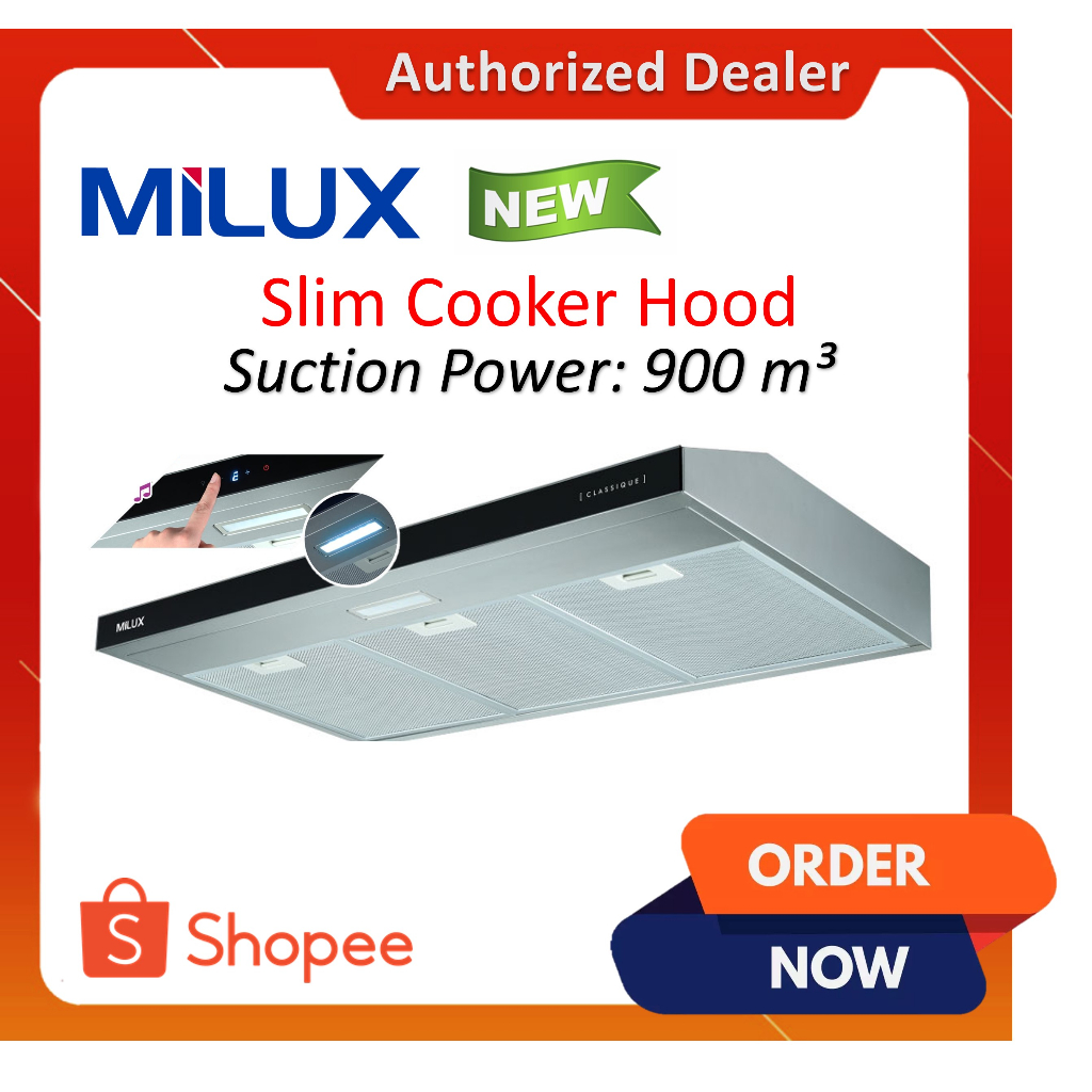 Milux MHS-S750T Slim Cooker Hood / Penyedut Asap Dapur 吸油烟机/ MGH-F266L ...