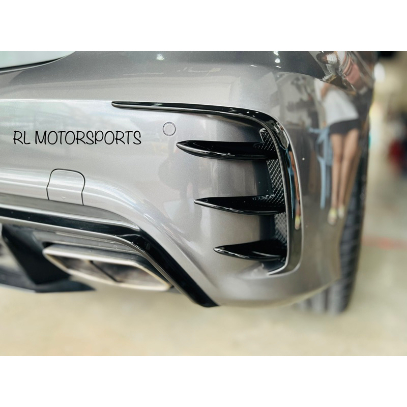 Mercedes Benz w176 AMG A45 rear bumper carbon fiber canard air trim ...