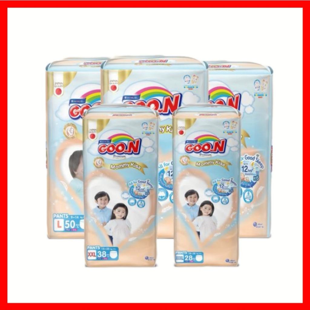 GOO.N GOON Premium Pants Diapers 1 Pack - M54/L44/XL40/XXL34/XXXL24 | Shopee Malaysia