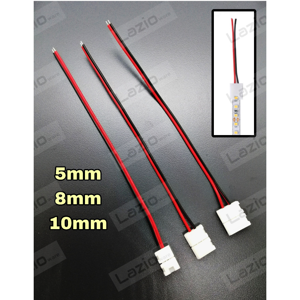 2-pin Single head 5mm/8mm/10mm LED Power Connector Adapter For 2835 ...