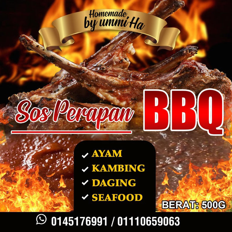sos perapan BBQ serbaguna 500gram utk kmbing ayam daging n seafood n ...