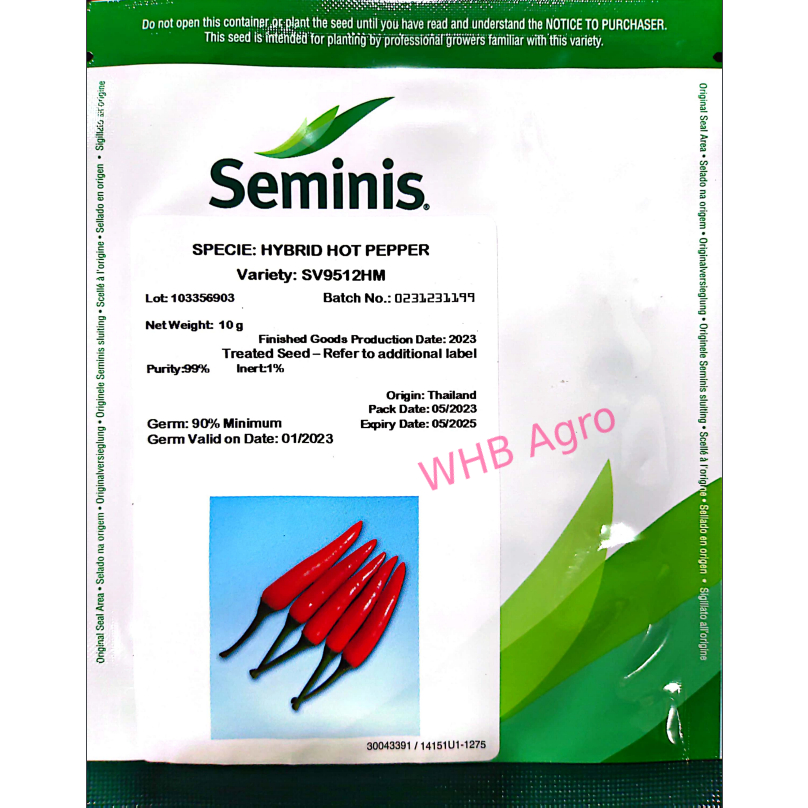 Benih Cili Hybrid Hot Pepper SV9512HM Seminis - ( 10g ) 👍 💯 | Shopee ...
