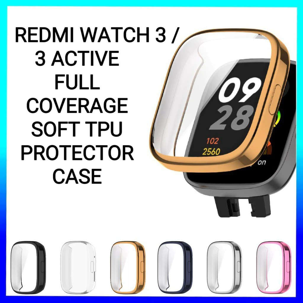 Redmi Watch 3 / Redmi watch 3 Active Full Coverage Soft Tpu Protector ...