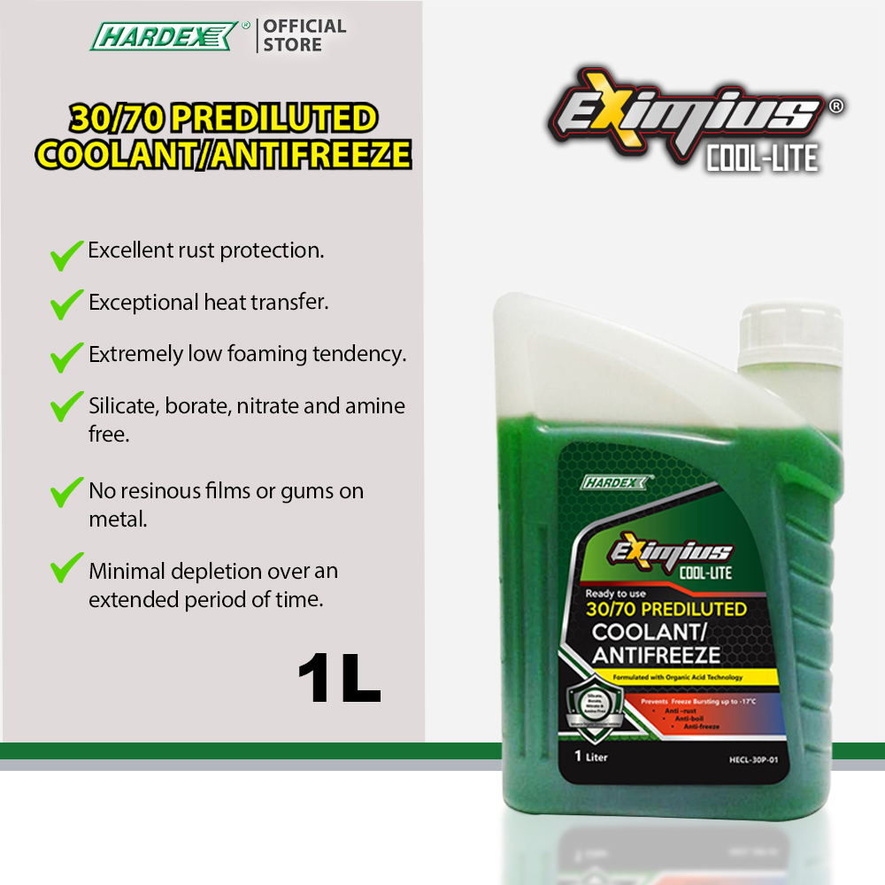 HARDEX Eximius Cool-Lite 30/70 Prediluted Coolant/Antifreeze - 1L (HECL ...