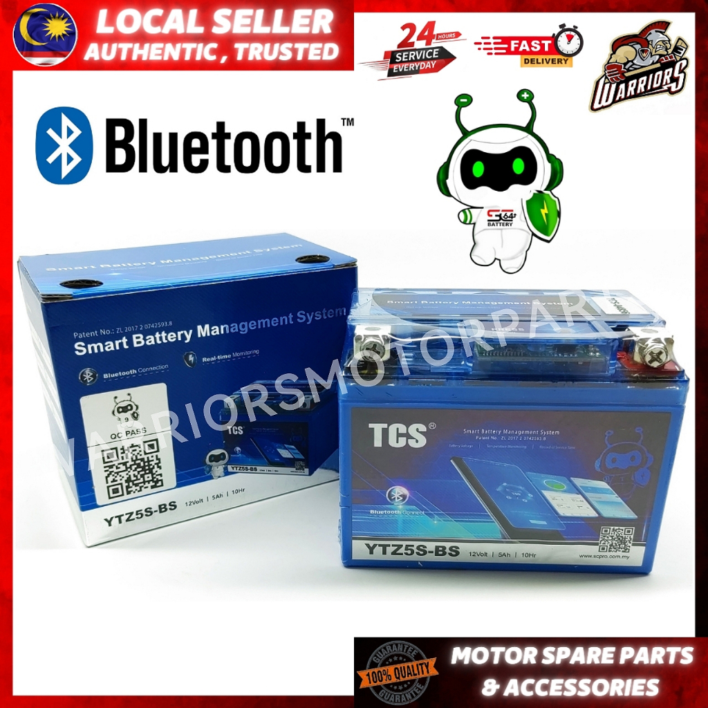 [SC64] MOTORCYCLE BLUETOOTH BATTERY SMART BATTERY YTZ5S-BS BATERI ...