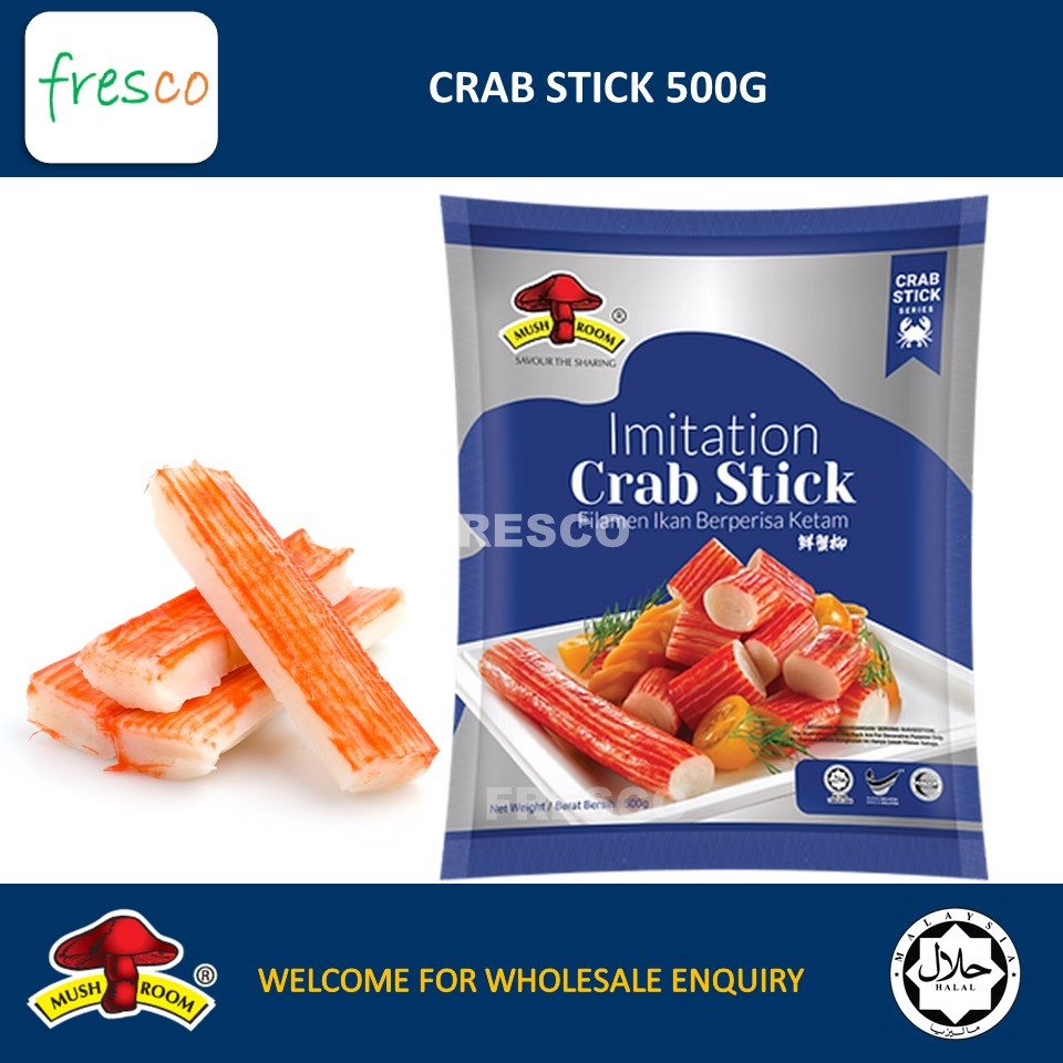 [HALAL] Mushroom Imitation Crab Stick 500g Ketam Merah 蟹柳 FREE DELIVERY ...