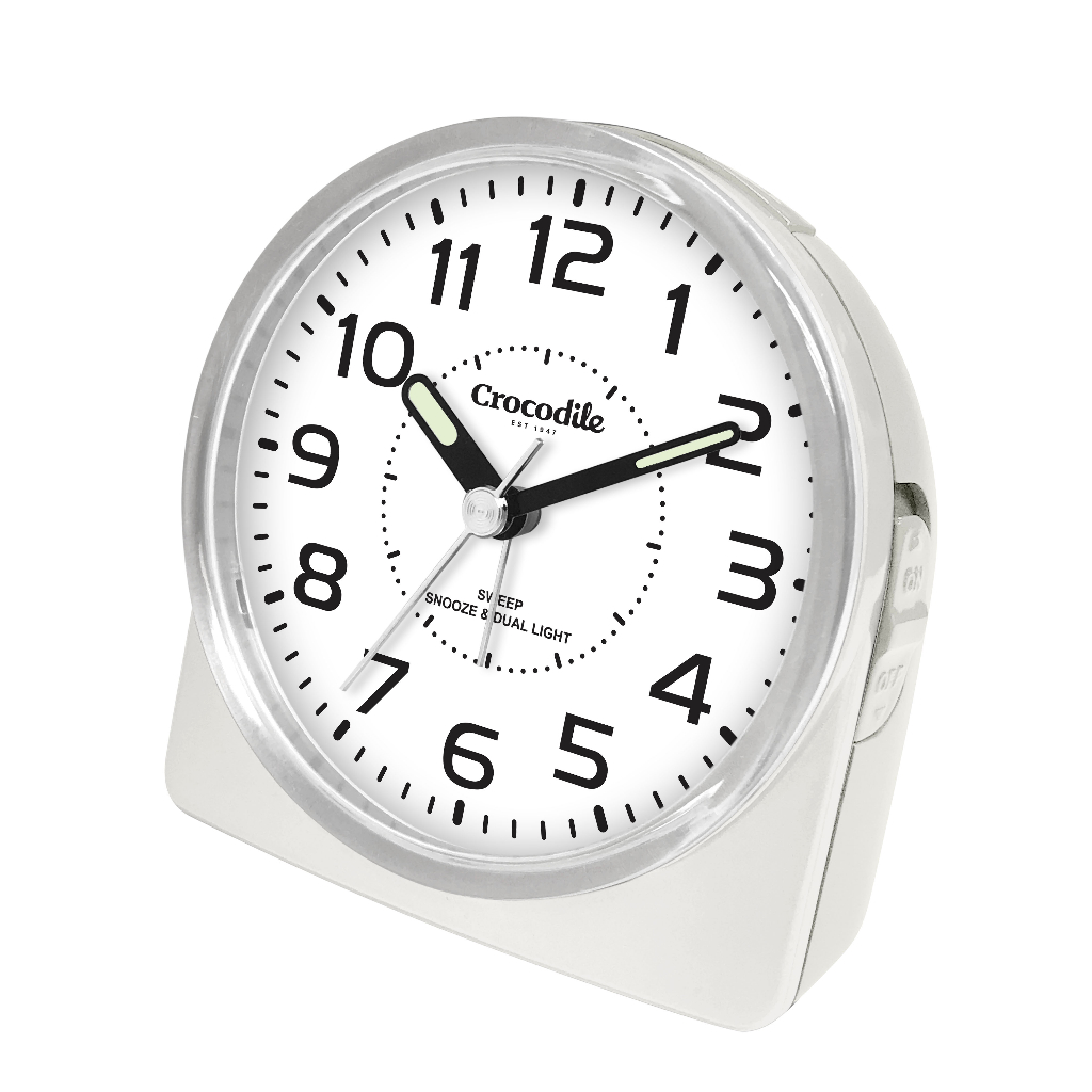 Crocodile 97 x 50 x 103mm mini alarm clock dual light binking snooze ...