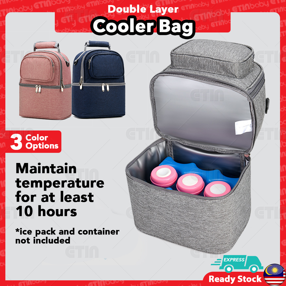 Cooler Bag Backpack Insulated Double Layers Lunch Bag Keep Warm Cool ...