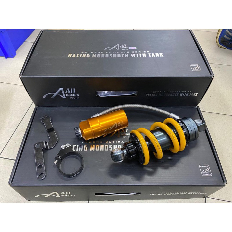 Aji racing monoshock with tank Y15/LC yellow/purple 205mm 135LC Y16 ...