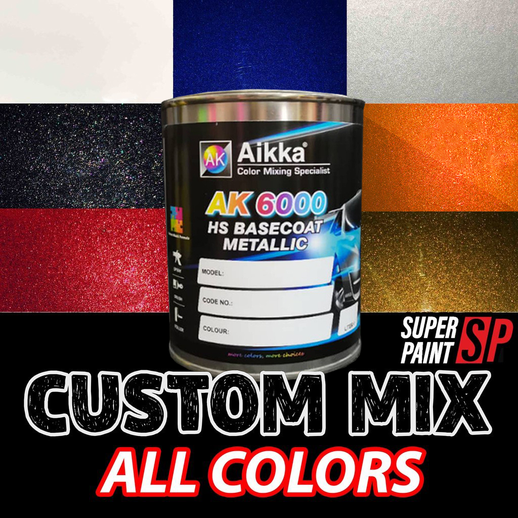 Custom Mix All Colours 0.5/1 Liter Tin for Spray Gun Superpaint ...