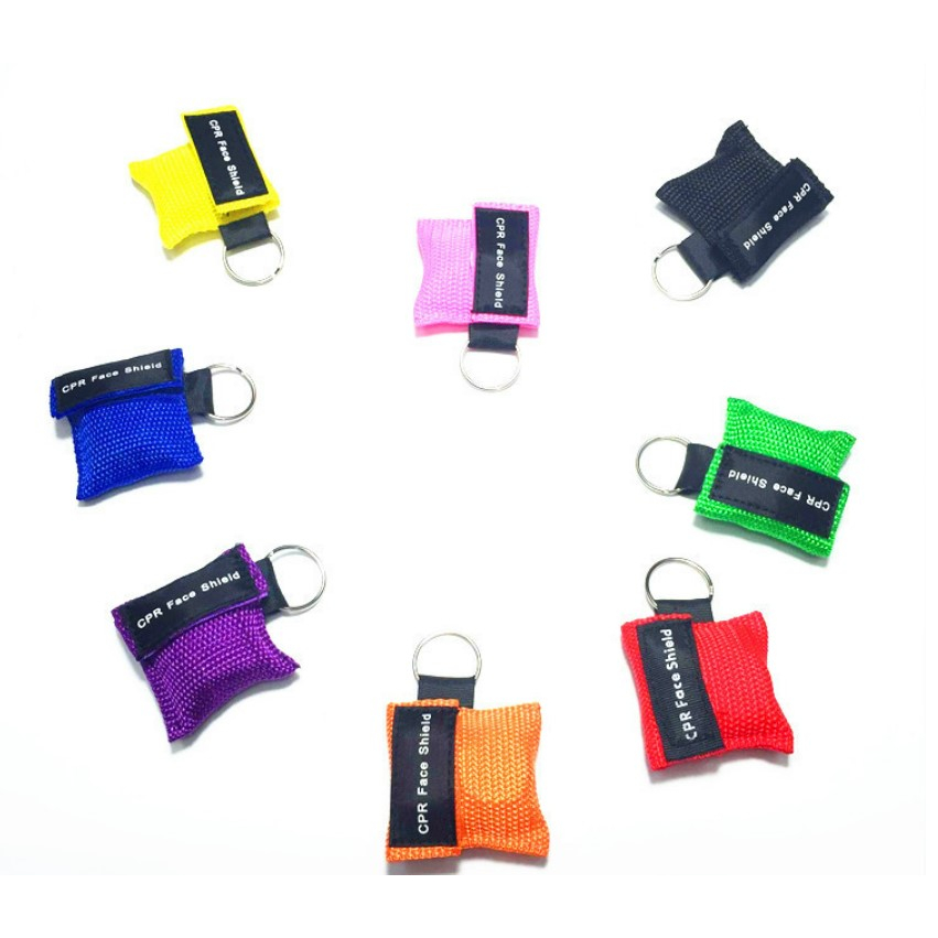 Keychain Resuscitator Face Shield Emergency First Aid Supplies CPR Mask ...