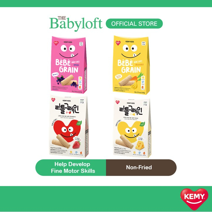 KEMY Bebe Grain Little Grain High Calcium Kids Snack (Blueberry/Cheese ...