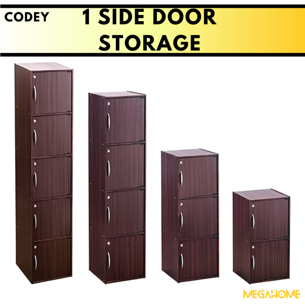 CODEY 1Door LOCKED Storage Box/Bookcase/ Bookshelf/ Book Cabinet ...