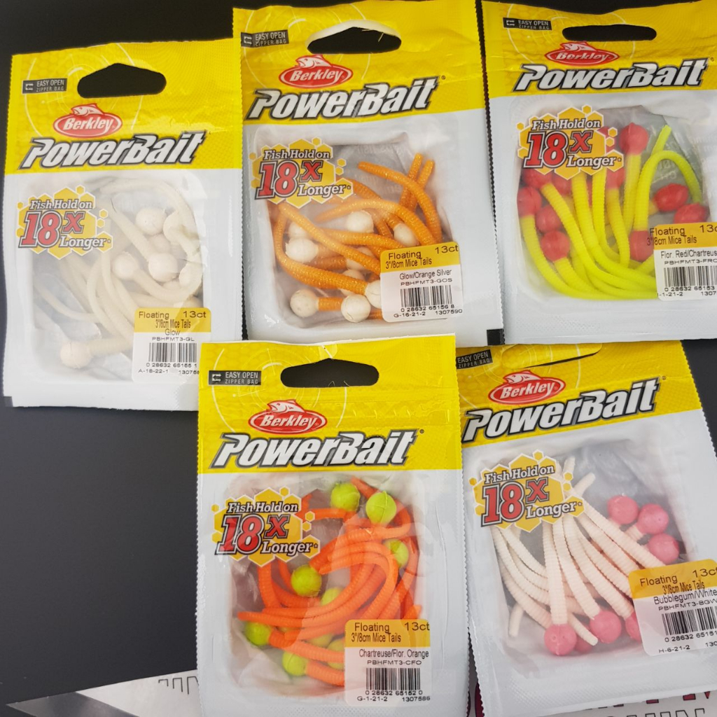 Berkley POWERBAIT Floating MICE TAILS 3inci/ 8cm Soft Plastic Fishing ...