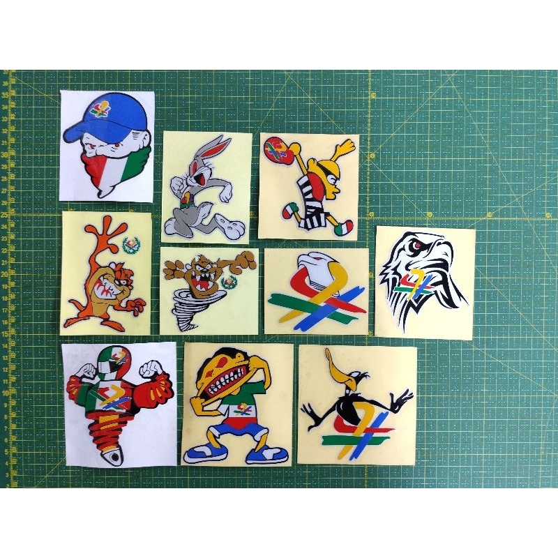 Sticker benetton pangkah orang kuat gigi burung itik taz mania stiker ...