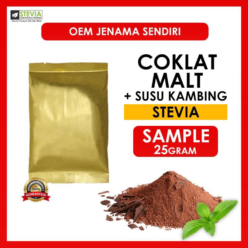 Sampel Minuman Coklat Stevia Jenama Sendiri 25g | Low Calorie | Sugar ...