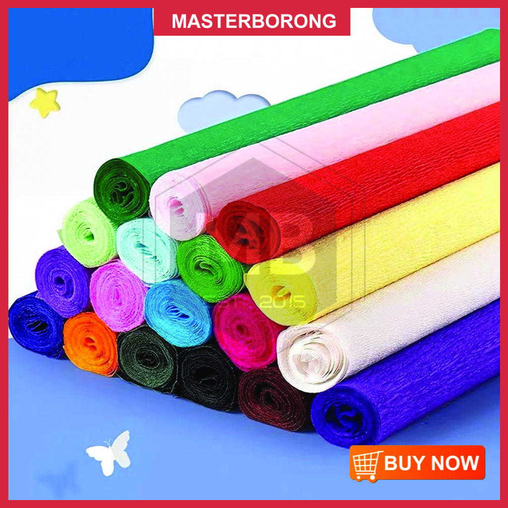 masterborong 50cm x 250cm Crepe Paper Roll Flower Making Material ...