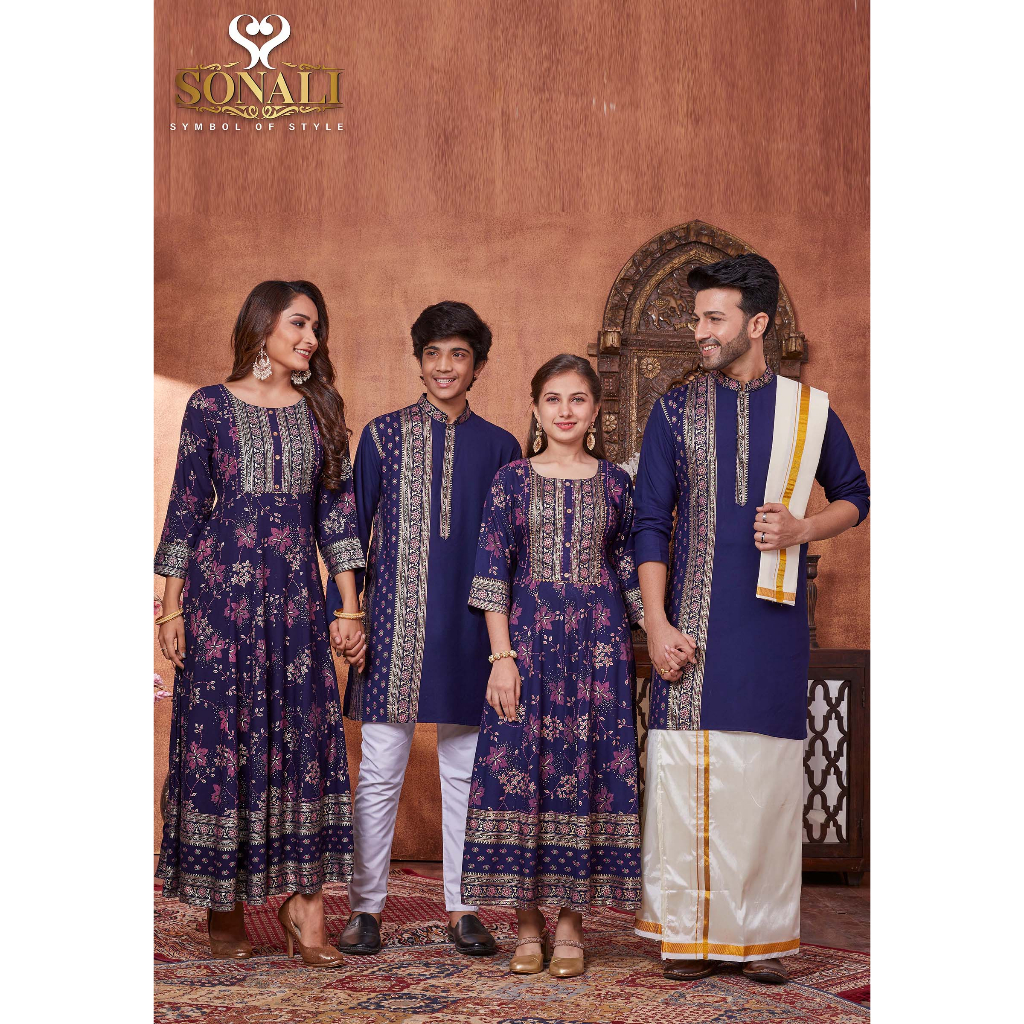 New Arrival 2023 Sonali Premier Blue Family Collection 2023 Deepawali's Collection Men's Kurta ...