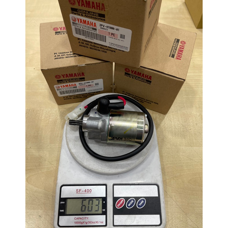 100% ORIGINAL -YAMAHA Y15 Y15ZR STARTING MOTOR STARTER MOTOR ASSY WITH WIRE SOCKET -2PV-H1800-00 ...