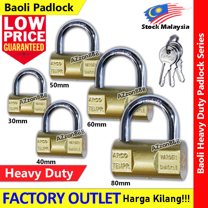 Baoli Lock Heavy Duty Hammer Iron Padlock Lock Baoli Baresi Italy ...