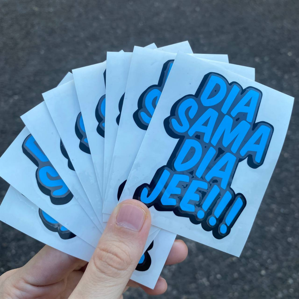 STICKER DIA SAMA DIA JEE | STICKER MOTOR | STICKER KERETA | Shopee Malaysia