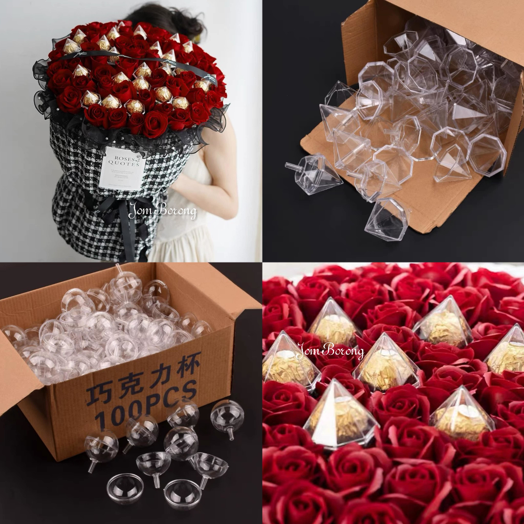 (40/100PCS) FERRERO ROCHER CASING CHOCOLATE COKLAT CUP Holder Case ...