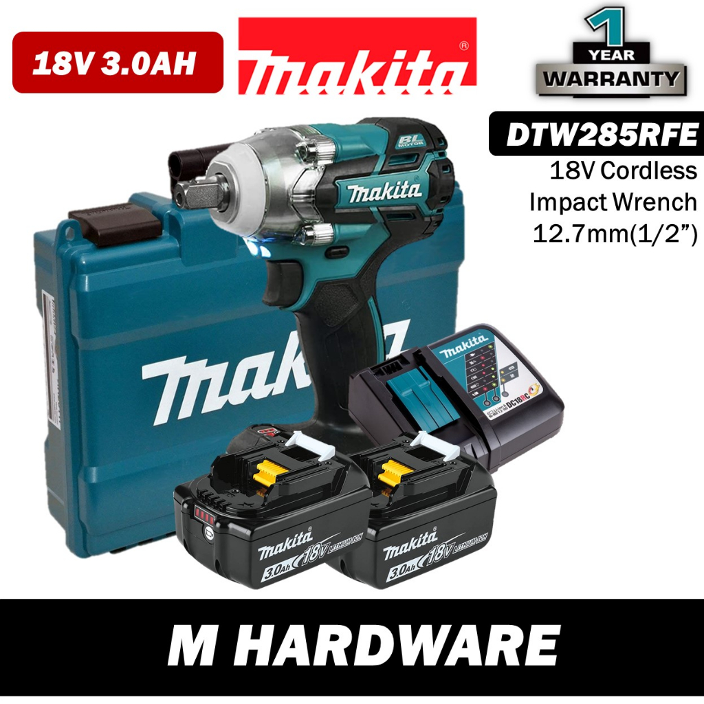 MAKITA DTW285RFE / DTW285Z 18V Cordless Impact Wrench 12.7mm (1/2 ...