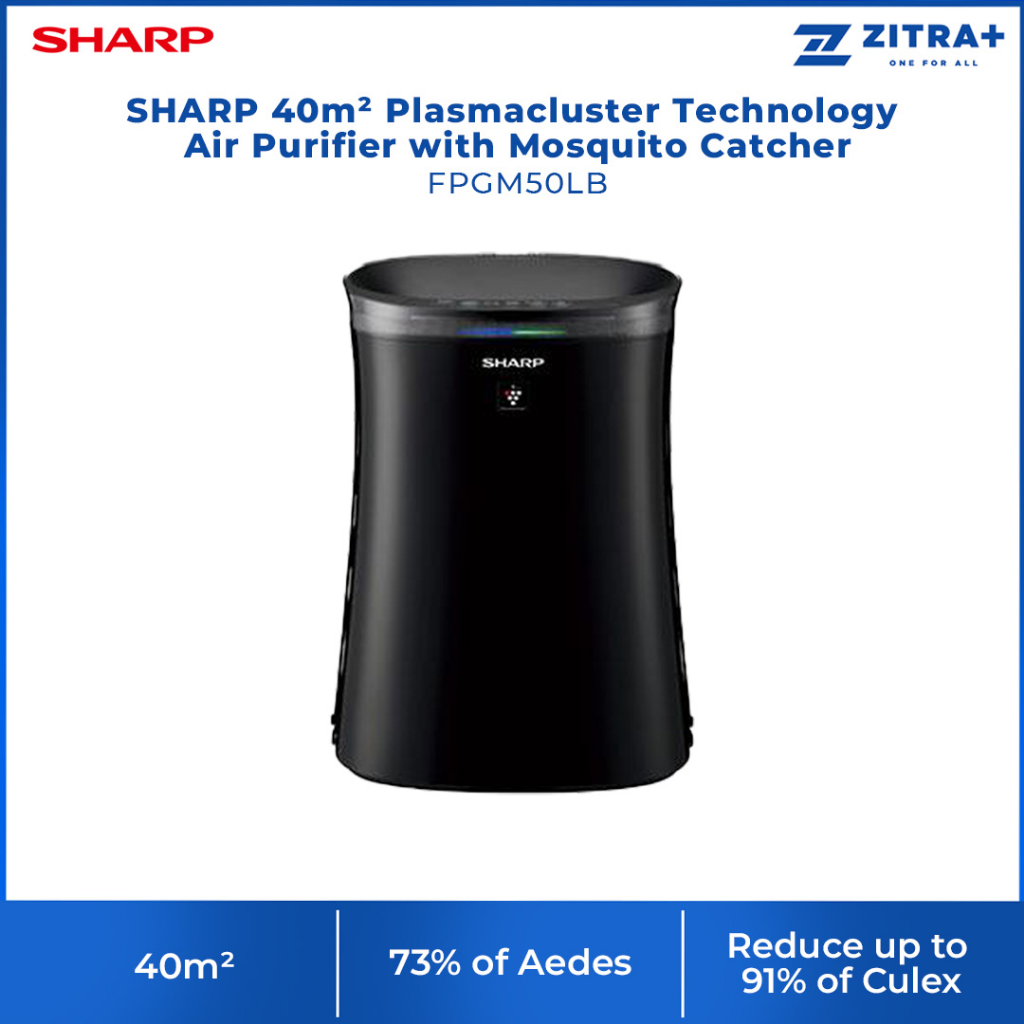 SHARP 40m² Plasmacluster Technology Air Purifier with Mosquito Catcher FPGM50LB | 100% Harmless ...