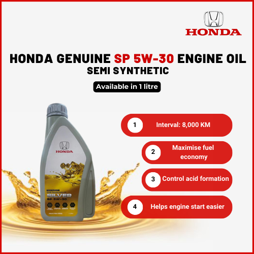 Honda Genuine SP 5W30 Semi Synthetic Engine oil (1L) Minyak Engin Semi ...