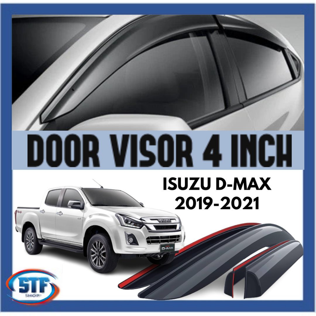 Isuzu D-Max 2019-2021 Door Visor Wind Deflector Air Press Window (4PCS ...