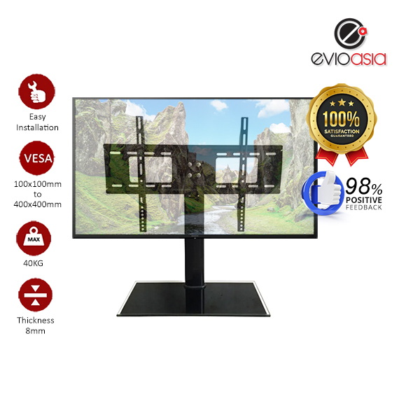 Universal LCD LED Flat Screen TV Table Mount Bracket With Glass Base ...