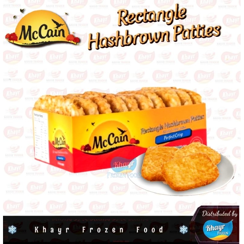 [Khayr Frozen] McCain Rectangle Hashbrown Patties 65g x 10 pcs ...