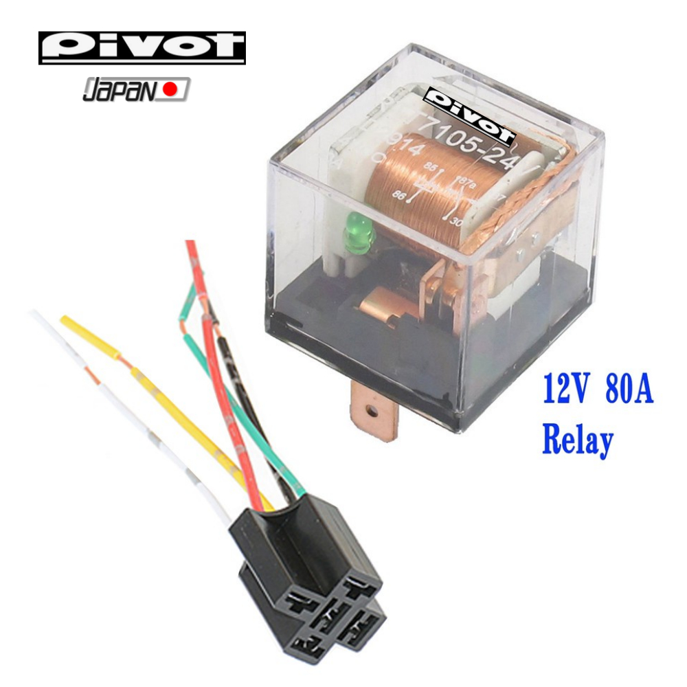 12V 80A 5 PIN Relay with LED Relay Socket | Shopee Malaysia