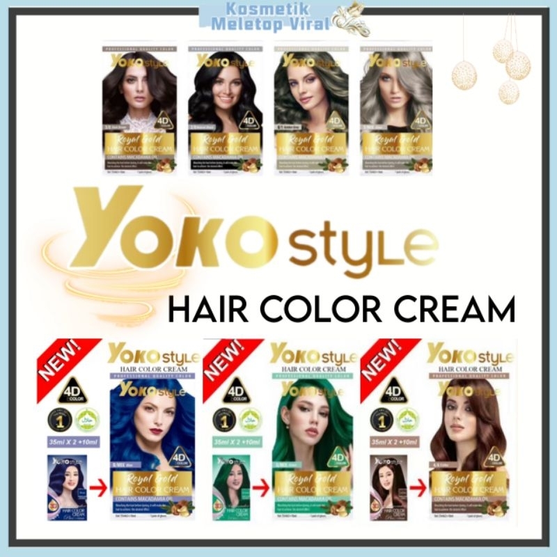 NEW YOKO Style 4D Hair Color Cream ( HALAL ) Warna Rambut | Shopee Malaysia