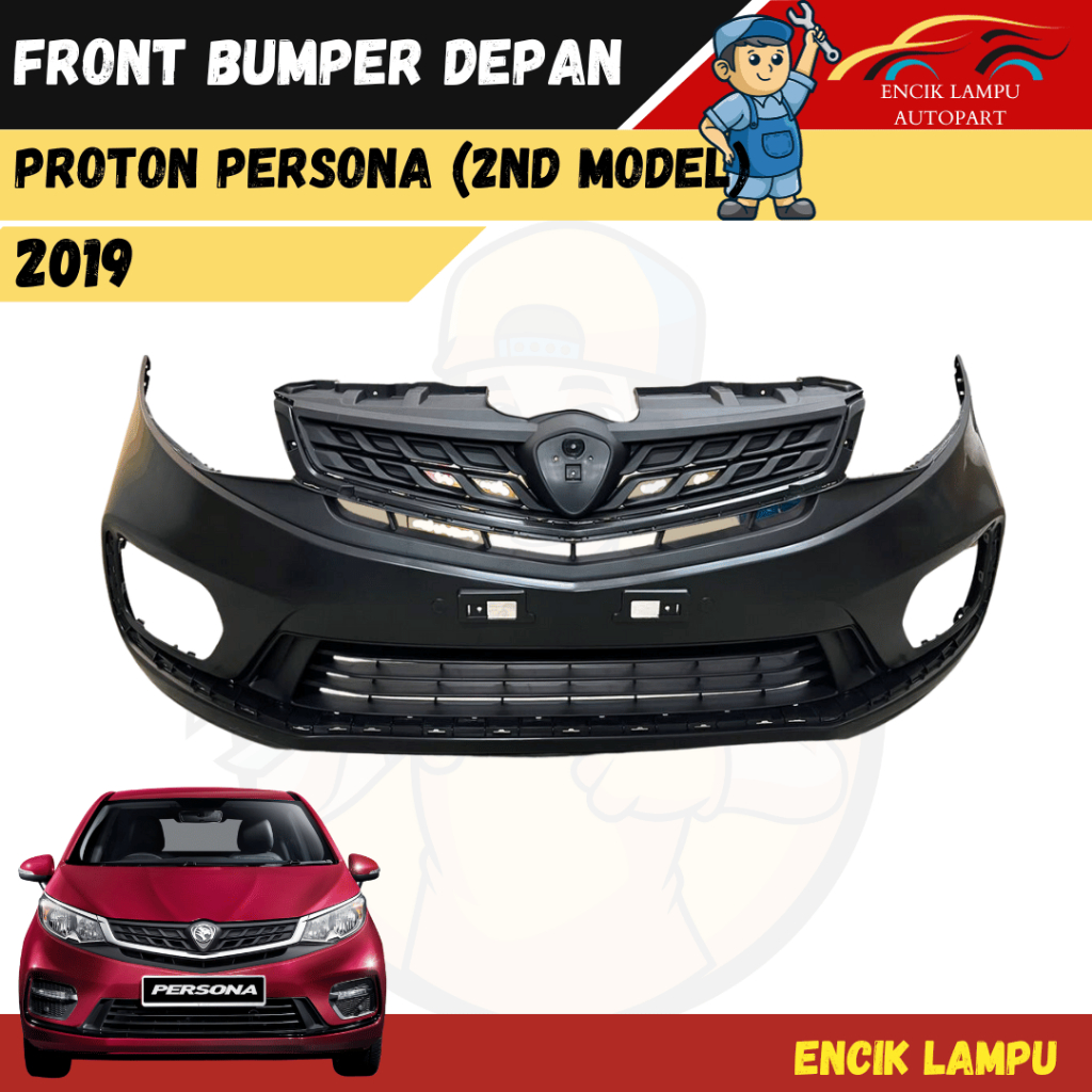 **Proton Persona VVT 2019 Facelift (2nd Model) Front Bumper PP Plastic ...