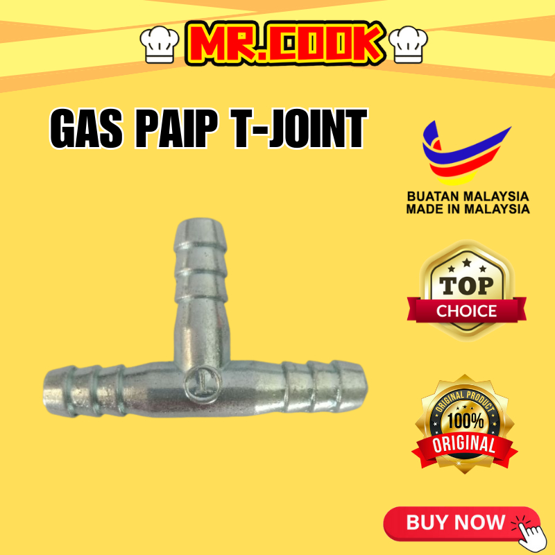 [MR.COOK] T-JOINT Gas Hose Connector Tee-Joint 3 Way Penyambung Wayar ...