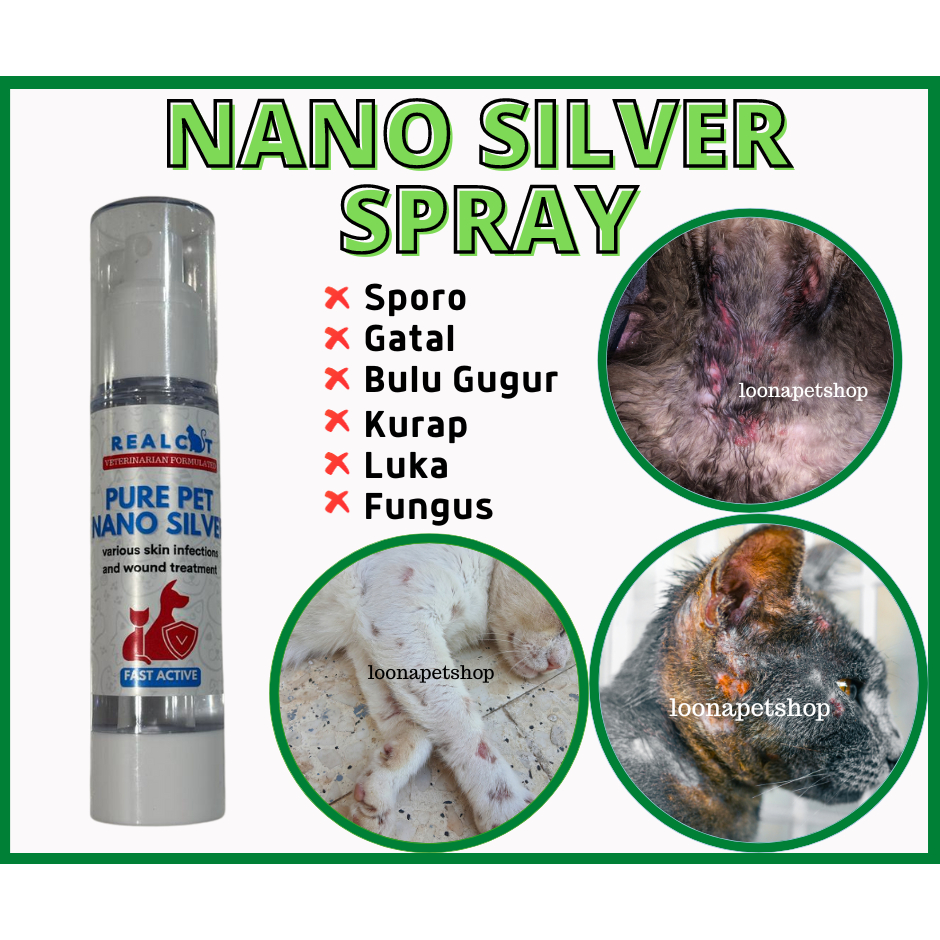 Ubat Fungus Kucing Luka Kurap Cat Spray Fungus Ulser Sakit Mata Telinga ...