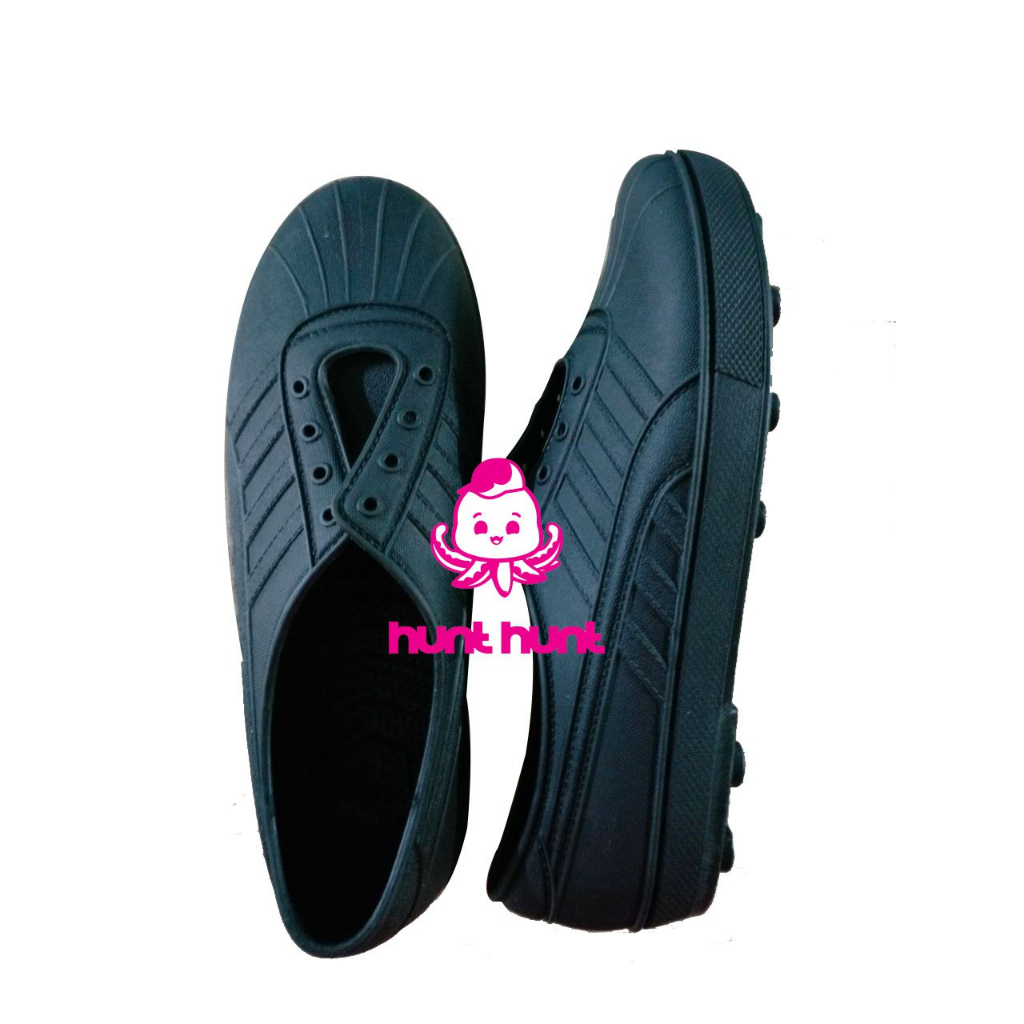 Ready Stock Kasut Getah Hitam Tali Kasut And Paku Black Rubber Shoe Shoelace And Nails