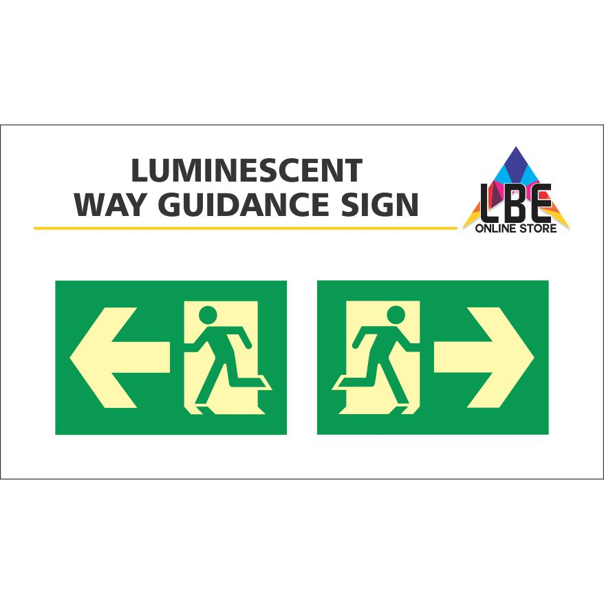 EXIT - Way Guidance Sign - Glow In The Dark (150mm x 100mm) | Shopee ...