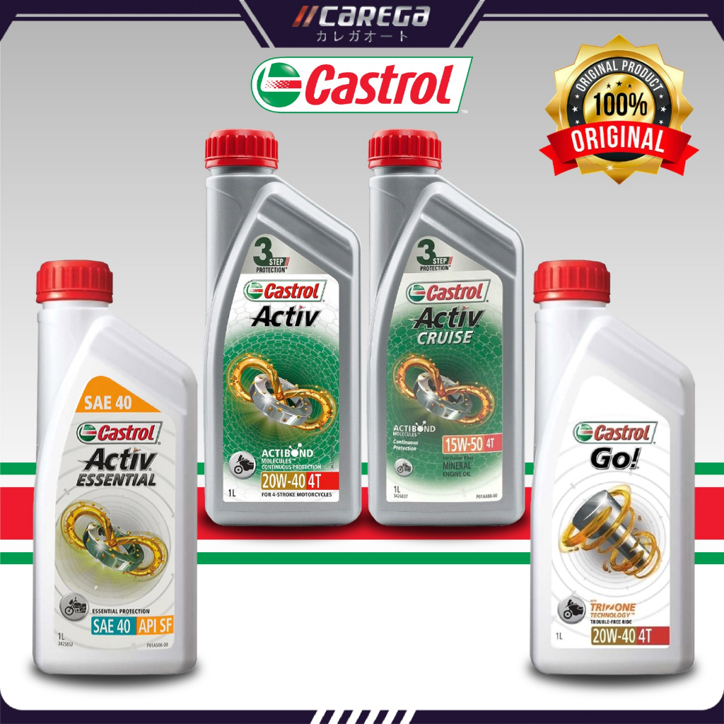 Castrol ACTIV CRUISE 4T 15W-50/20W-40 ACTIV GO SAE-40 ESSENTIAL ...