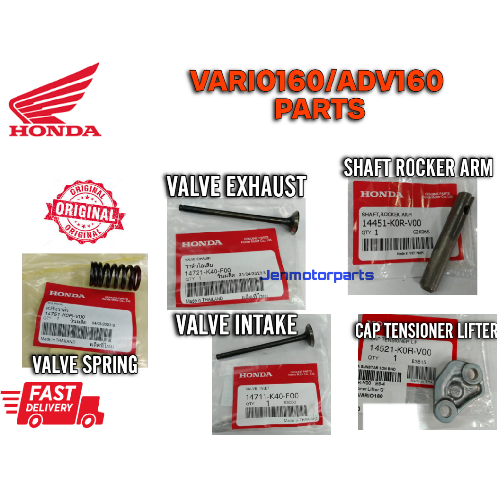 VARIO160 ADV160 SHAFT ROCKER ARM VALVE EXHAUST INTAKE CAP TENSIONER ...