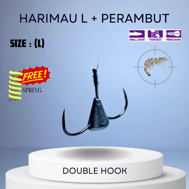 Mata Kail Udang Harimau Size L (Perambut + Spring) | Shopee Malaysia