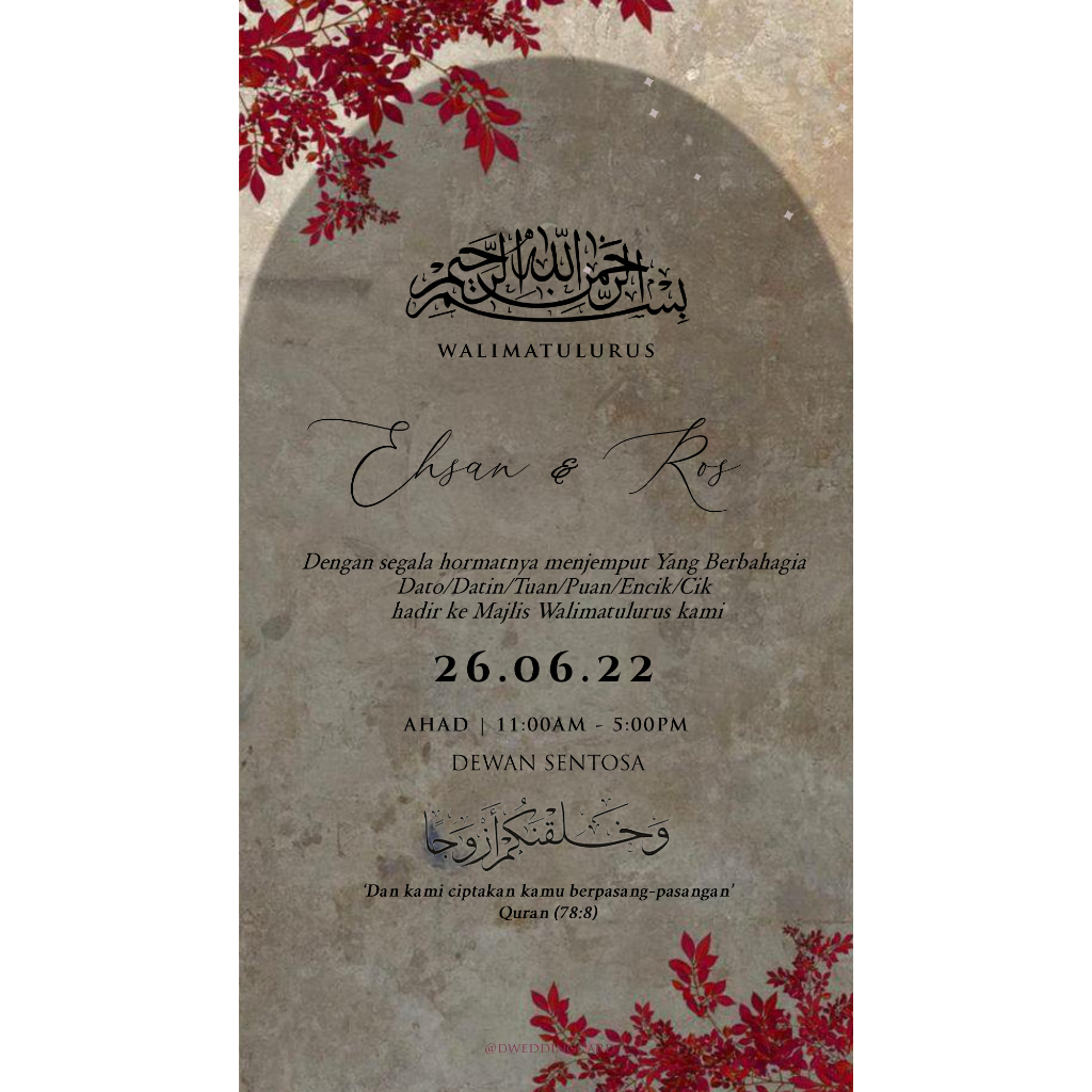 Kad Kahwin Digital/Digital Wedding Invitation/Kad Kahwin Murah/Alive ...
