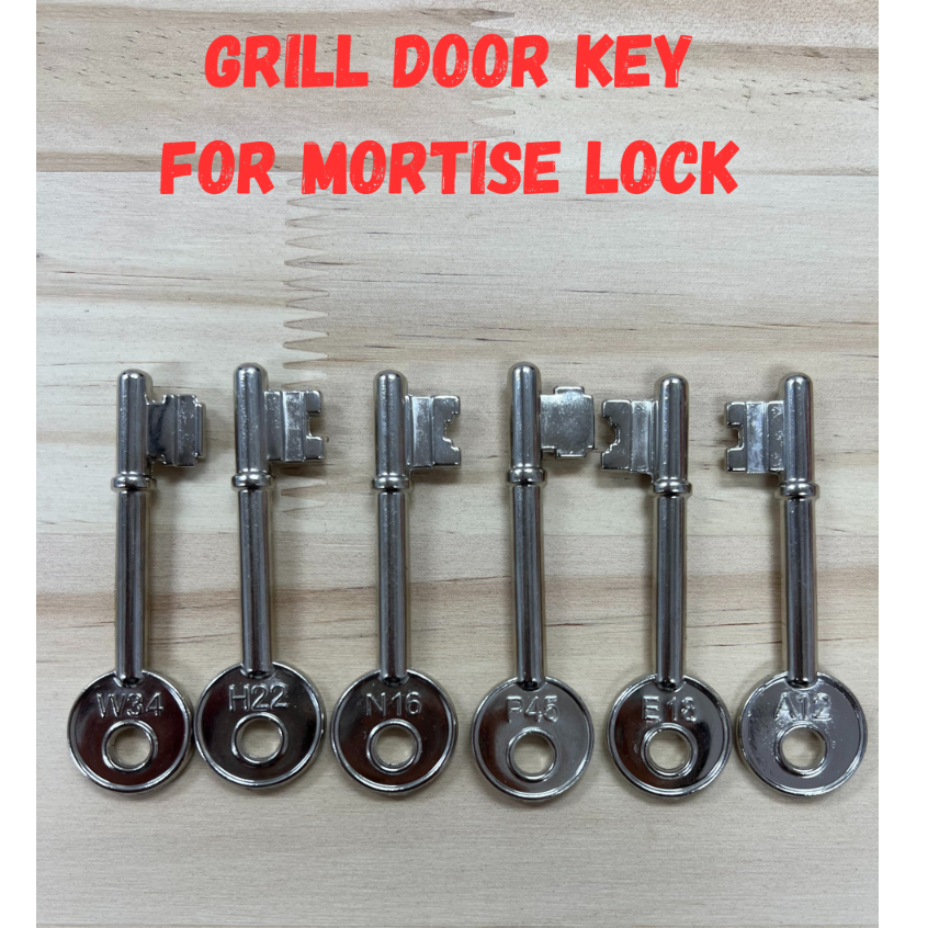 Grill Key For Mortise Door Lock W34 / H22 / N16 / P45 / E18 / A12 ...