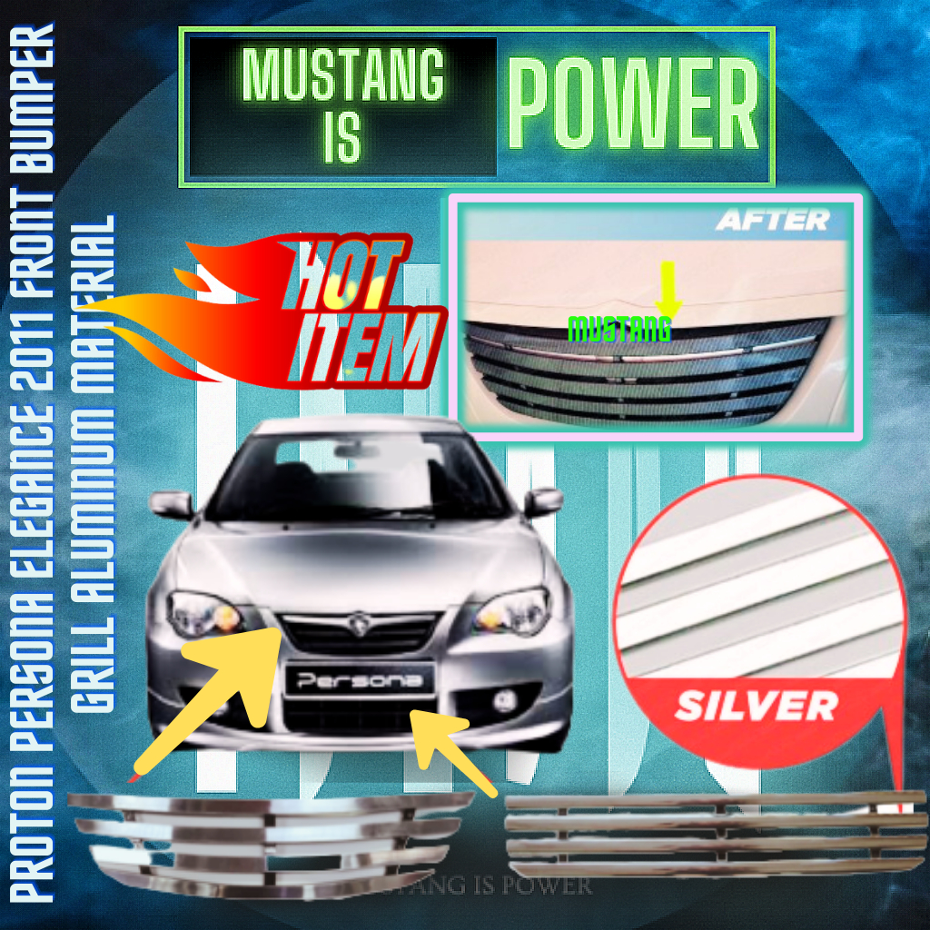 PROTON PERSONA ELEGANCE 2011 FRONT BUMPER GRILL ALUMINUM MATERIAL ...