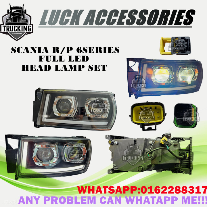 SCANIA R/P SERIES HEAD LAMP OR SIGNAL FULL LED WITH DRL LH RH | Shopee ...