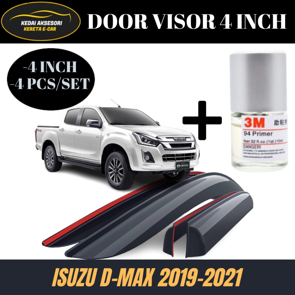 Isuzu D-Max 2019-2021 Door Visor Wind Deflector Air Press Window (4PCS ...