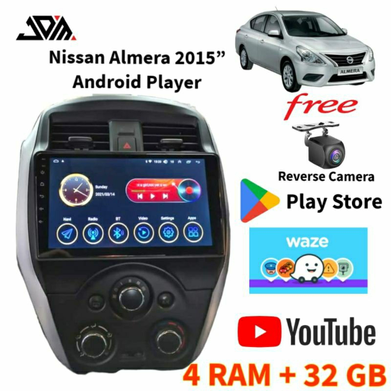 Nissan Almera 2015” Android Player 4 RAM + 32 GB | Shopee Malaysia